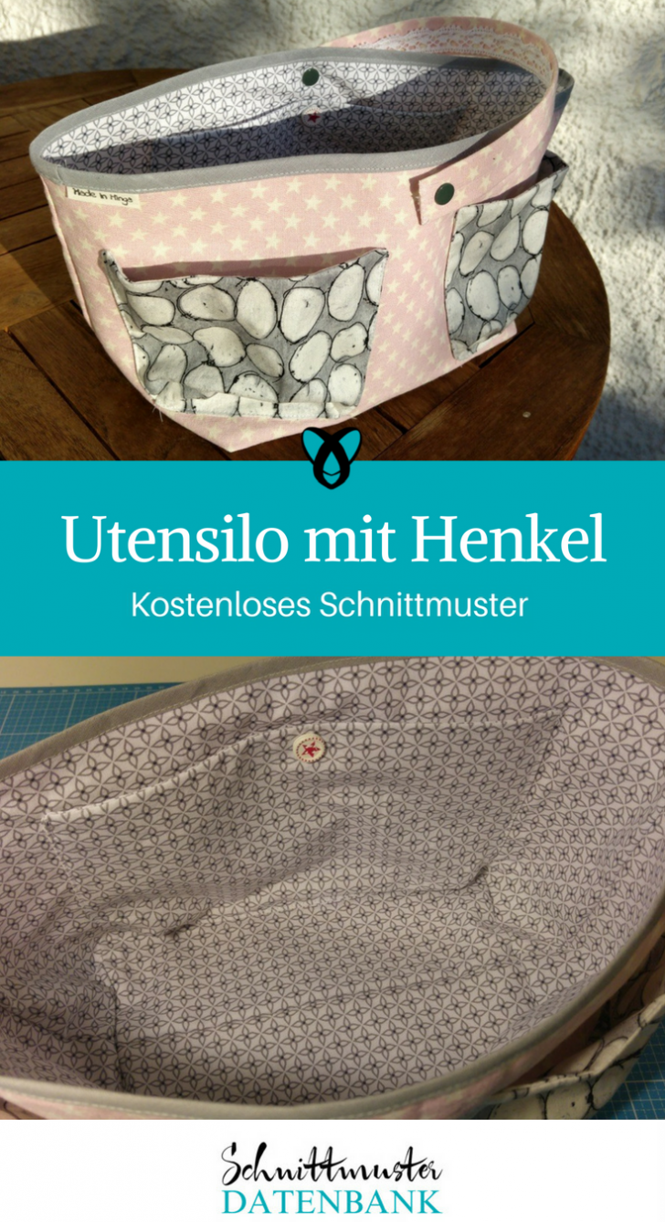 Utensilo mit Henkel - Kostenlose Schnittmuster Datenbank