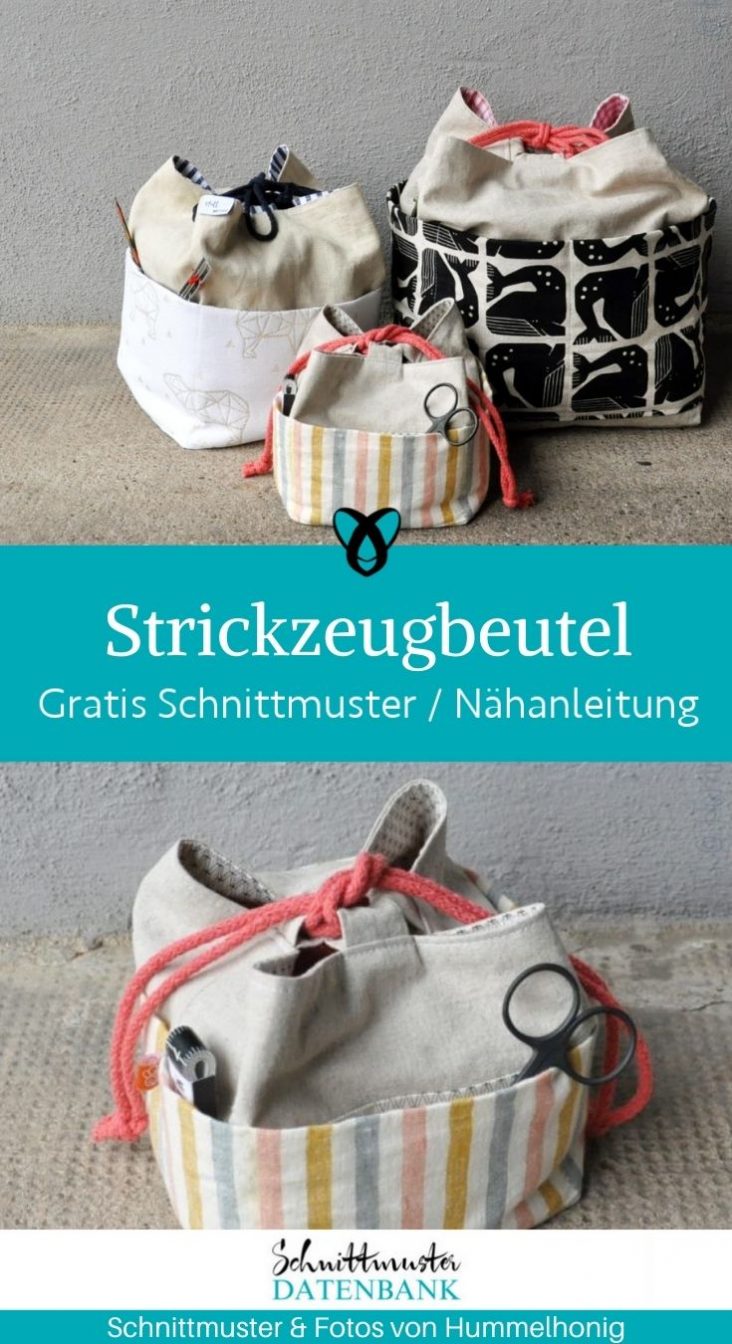 Strickzeugbeutel - Kostenlose Schnittmuster Datenbank