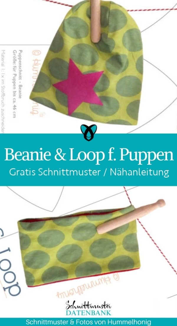 Puppen Beanie und Loop - Kostenlose Schnittmuster Datenbank