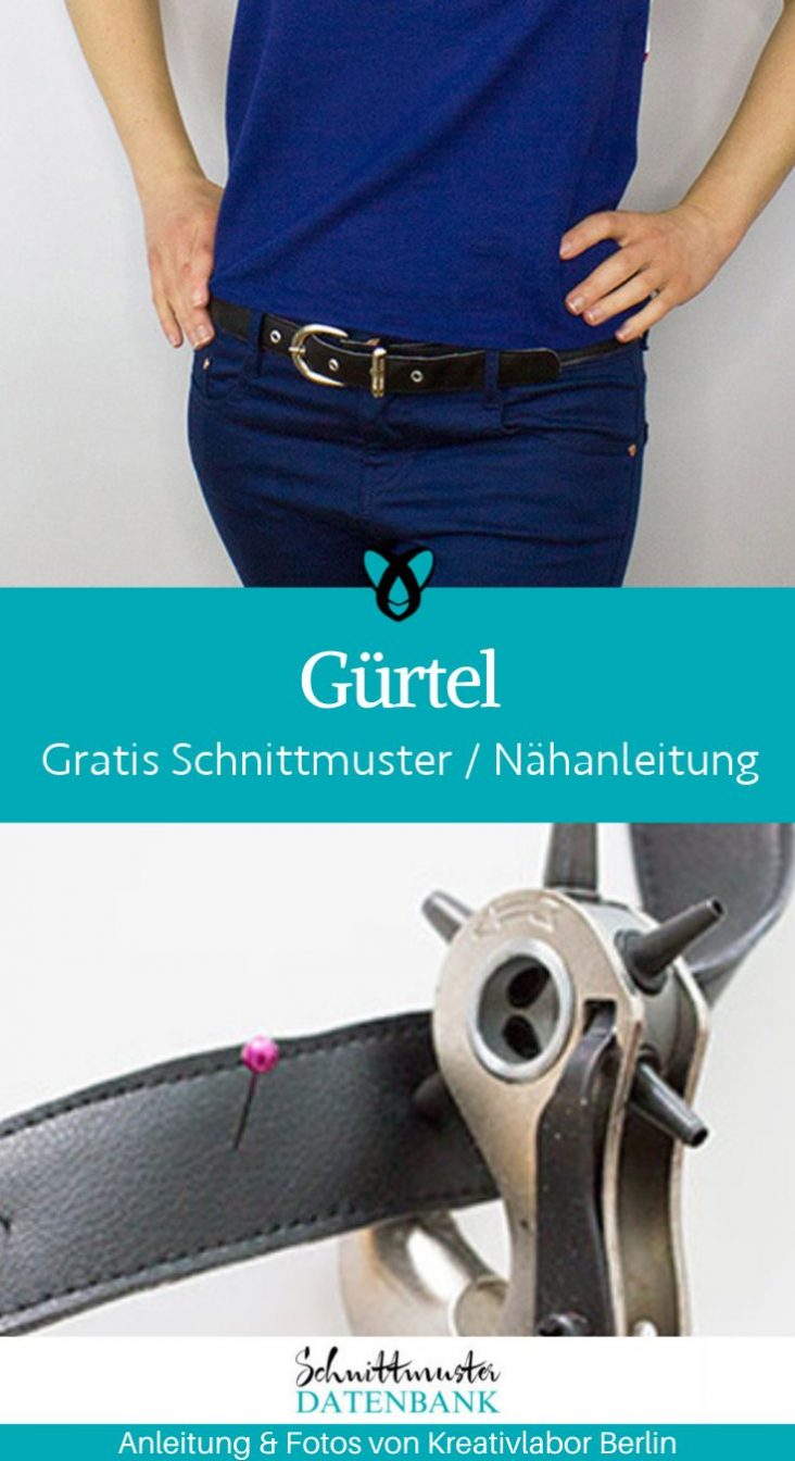 Klassischer Gürtel mit Schnalle - Kostenlose Schnittmuster Datenbank