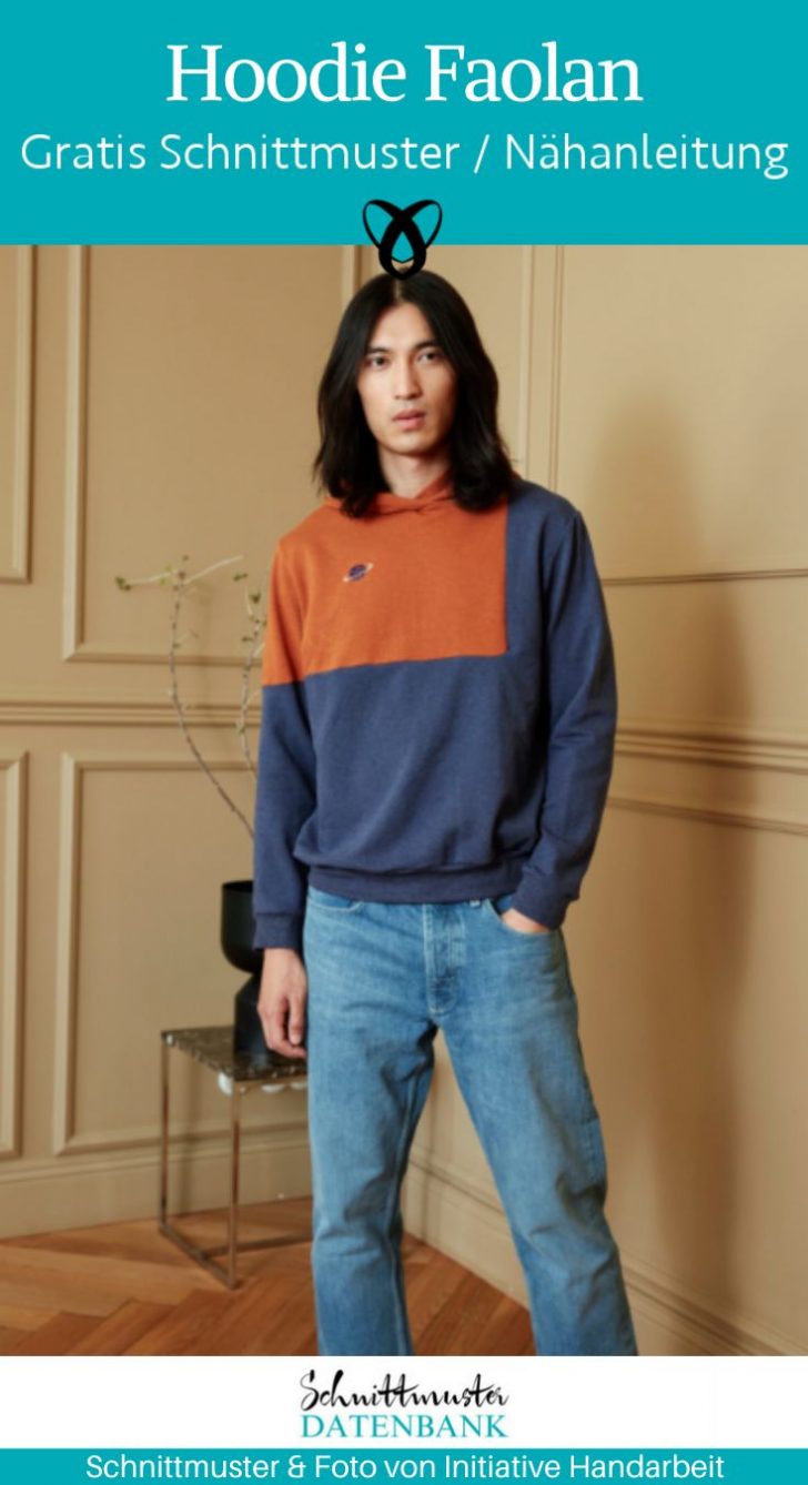 Herren-Hoodie Faolan - Kostenlose Schnittmuster Datenbank