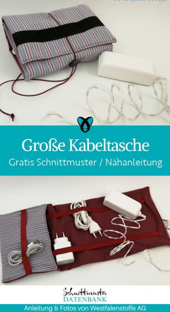 Große Kabeltasche - Kostenlose Schnittmuster Datenbank