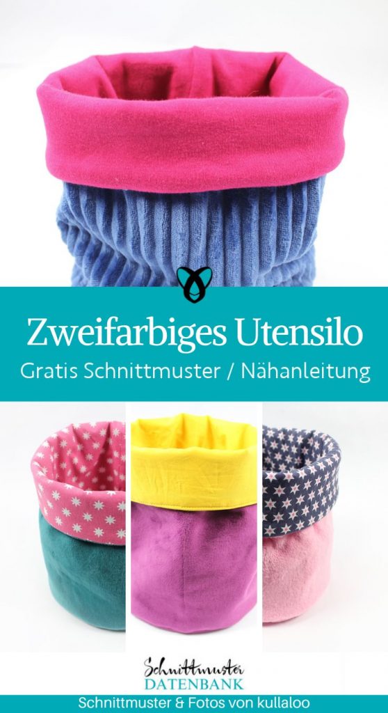 Zweifarbiges Utensilo - Kostenlose Schnittmuster Datenbank