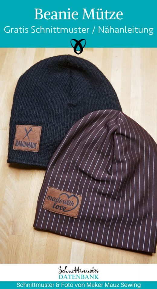 Beanie Mütze - Kostenlose Schnittmuster Datenbank