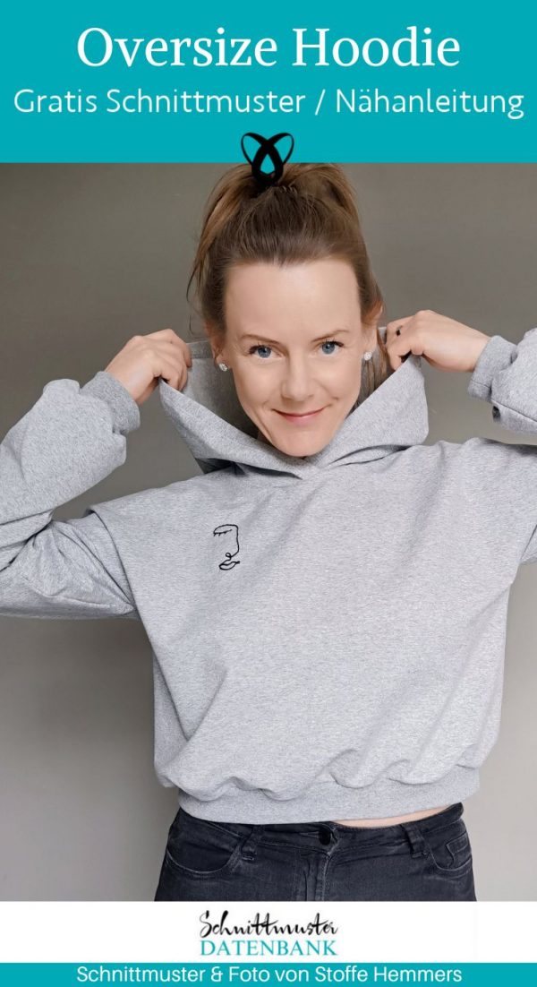 Oversize Hoodie - Kostenlose Schnittmuster Datenbank