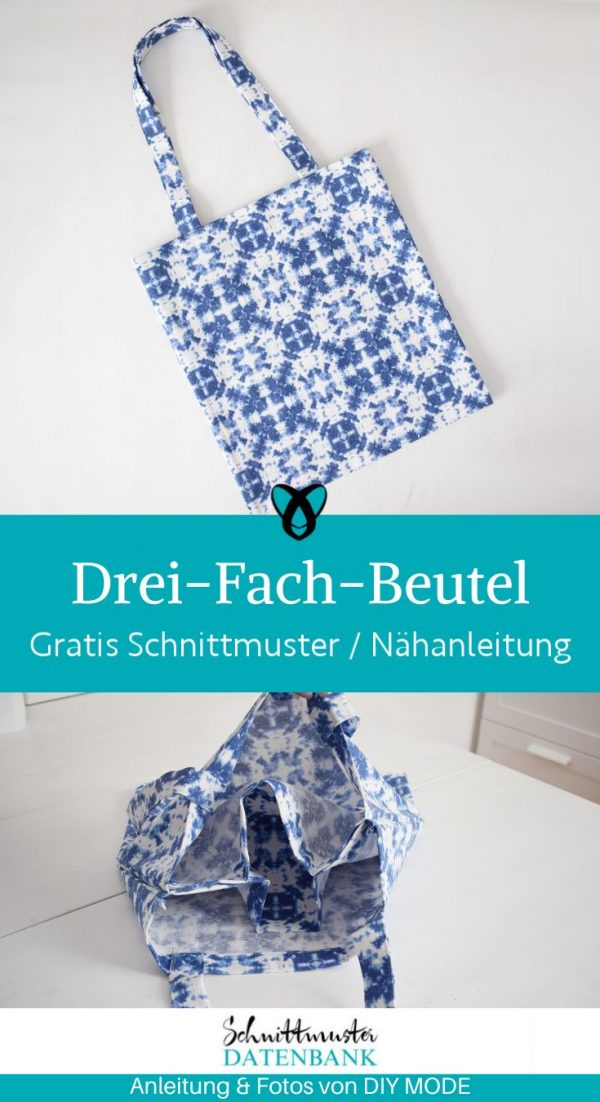 Drei-Fach-Beutel - Kostenlose Schnittmuster Datenbank