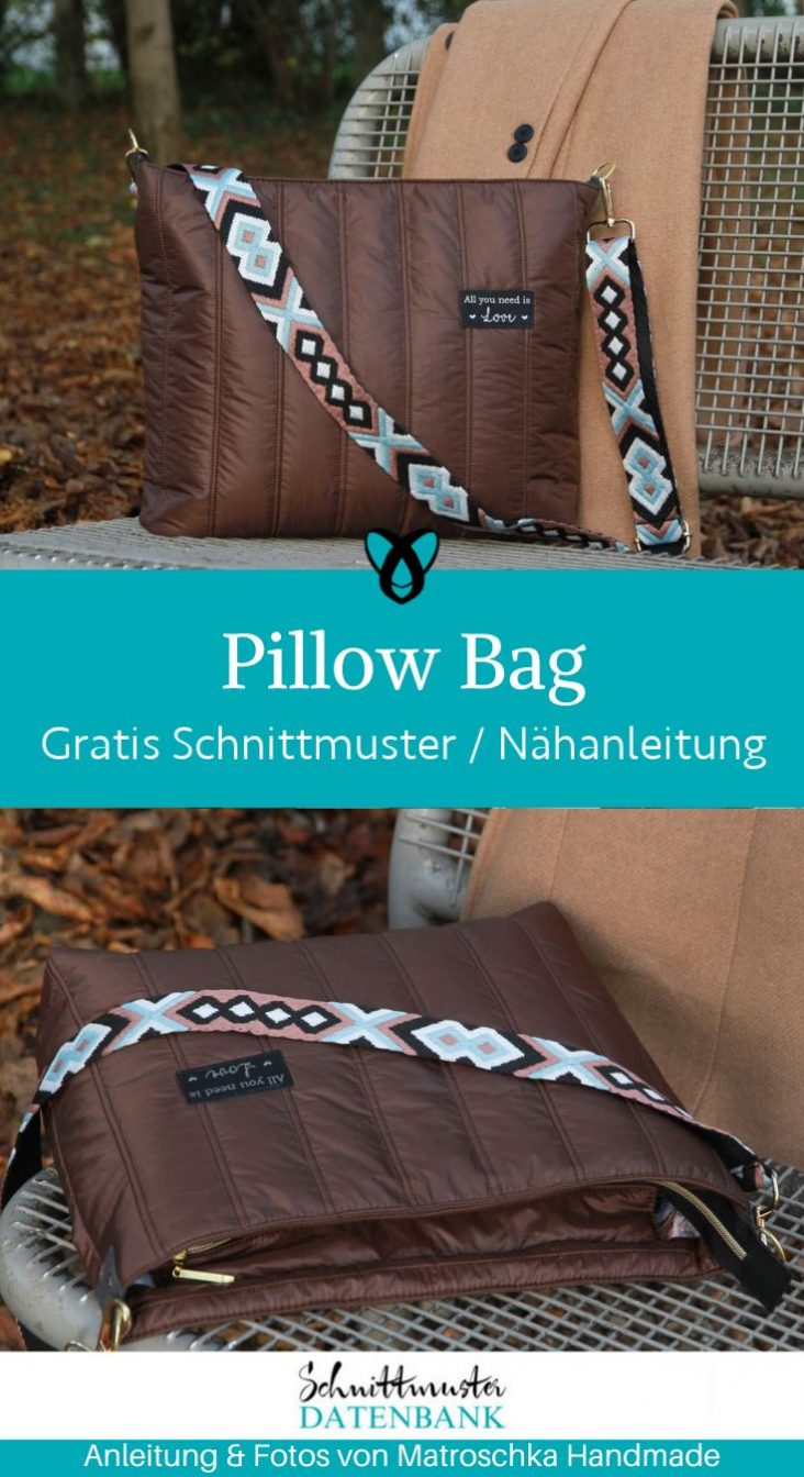 Pillow Bag nähen - Kostenlose Schnittmuster Datenbank
