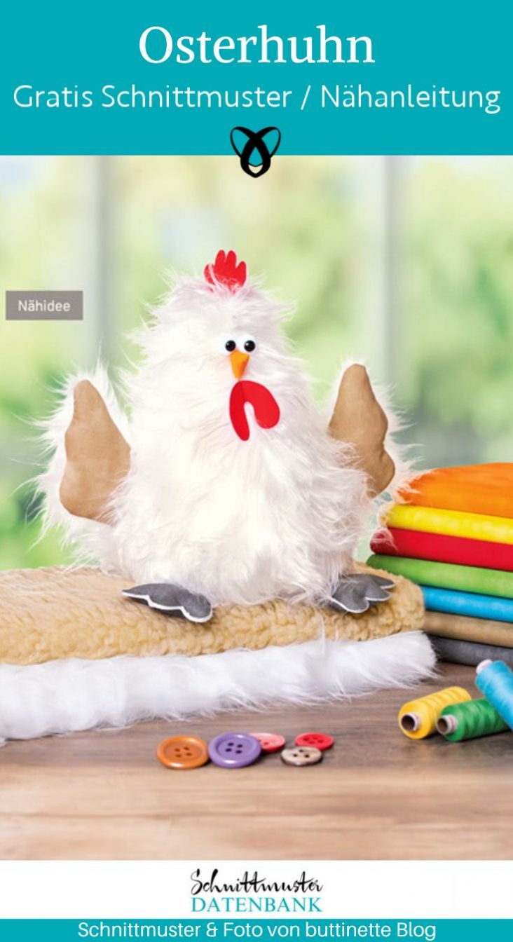 Osterhuhn nähen - Kostenlose Schnittmuster Datenbank