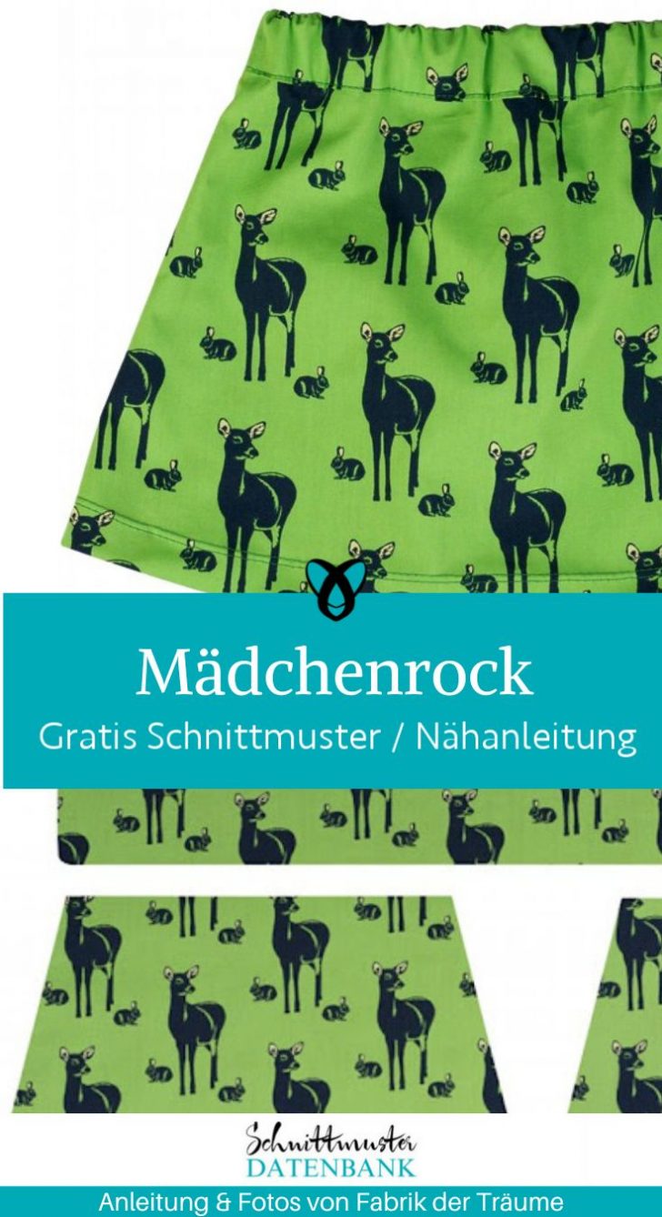 Mädchenrock nähen - Kostenlose Schnittmuster Datenbank