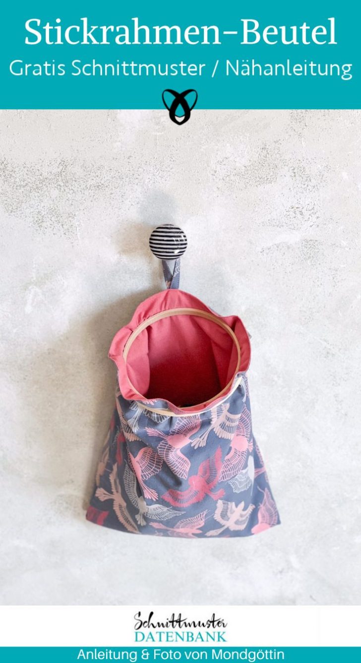 Stickrahmen-Beutel nähen - Kostenlose Schnittmuster Datenbank