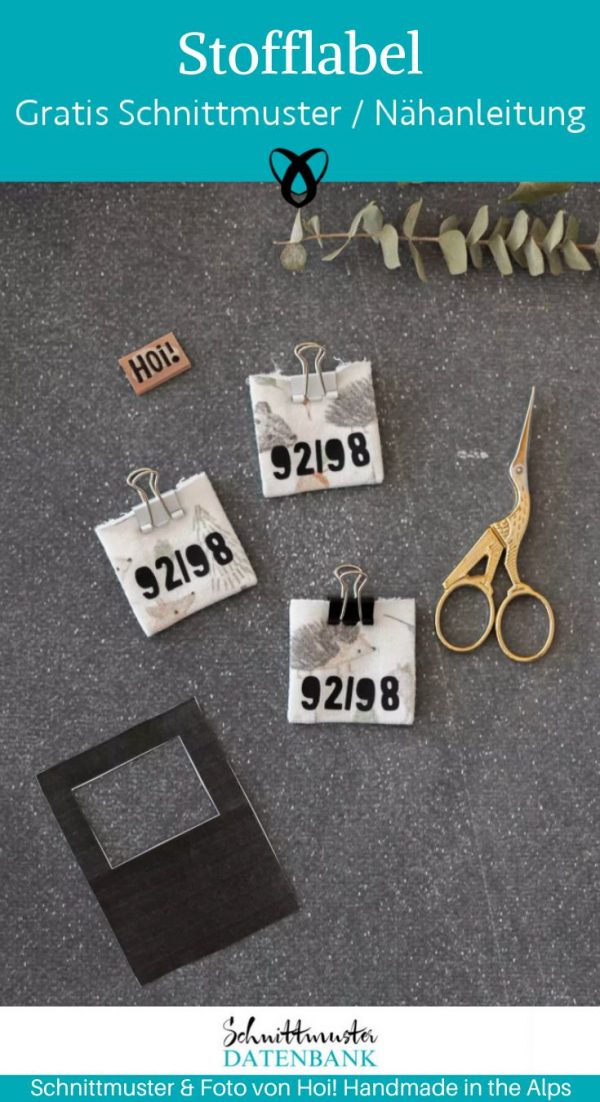 Label aus Stoff - Kostenlose Schnittmuster Datenbank