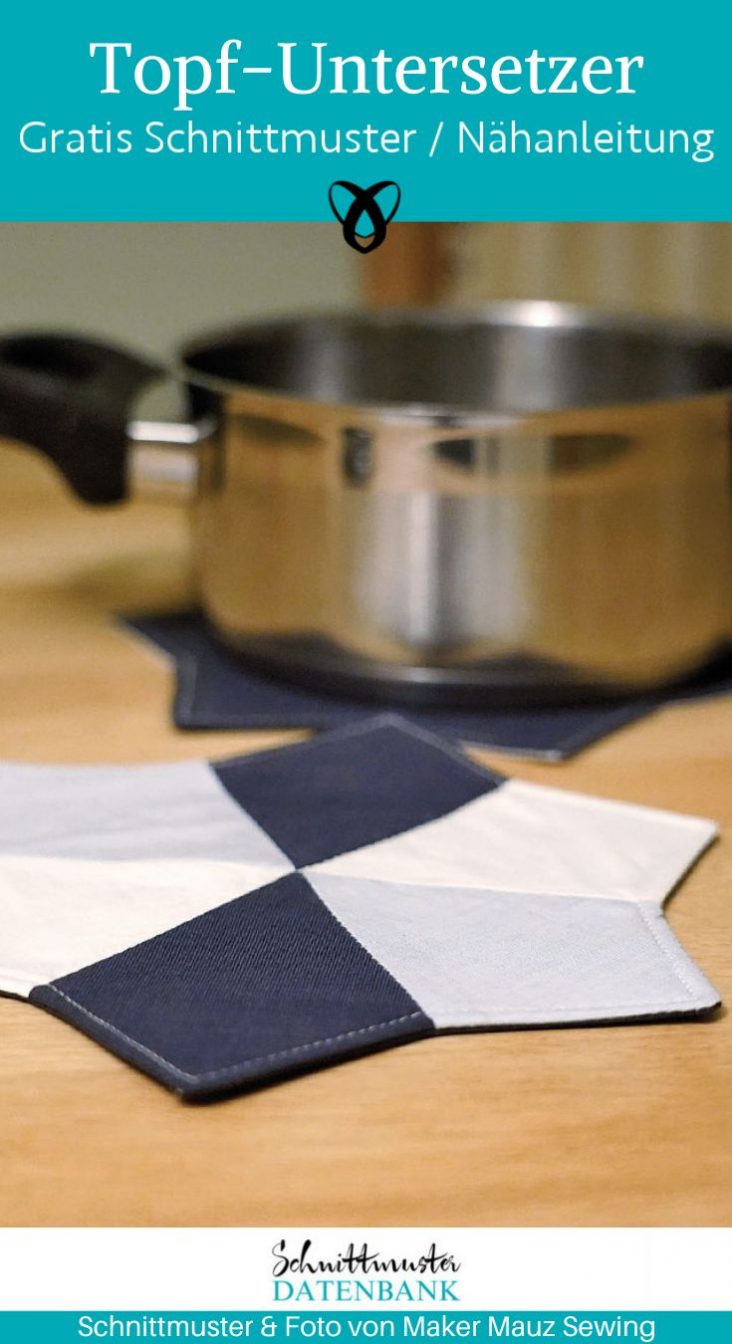 Topf-Untersetzer nähen - Kostenlose Schnittmuster Datenbank