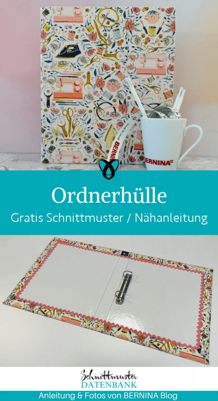 Ordnerhülle nähen - Kostenlose Schnittmuster Datenbank