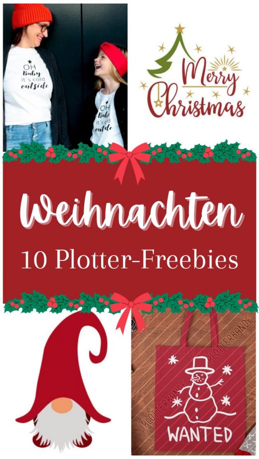 Die 10 schönsten Plotter-Freebies für Weihnachten - Kostenlose Schnittmuster Datenbank