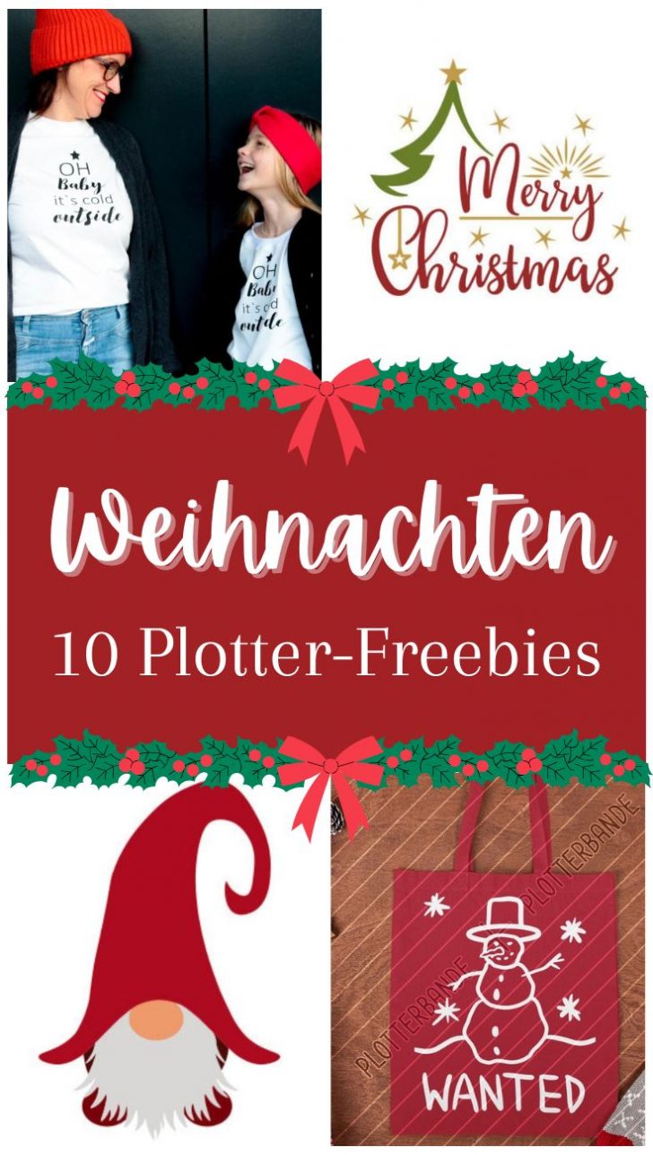 Die 10 schönsten Plotter-Freebies für Weihnachten - Kostenlose Schnittmuster Datenbank